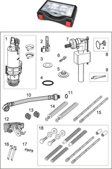 Polysan - TECEprofil - Ersatzteilkoffer